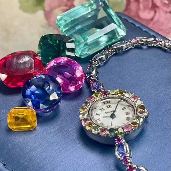 Zales | Accessories | 88ct Tanzanitesapphiretourmaline Quartz Watch ...